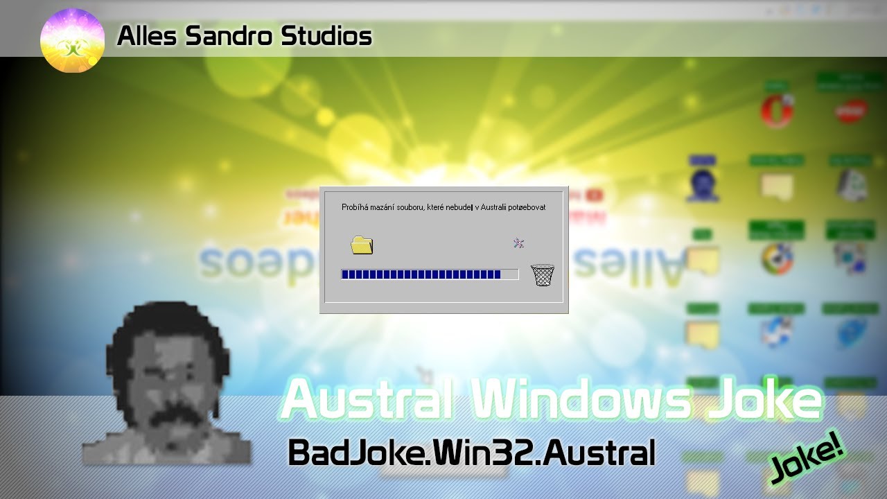 BadJoke.Win32.Austral [Austral Windows Joke] - YouTube