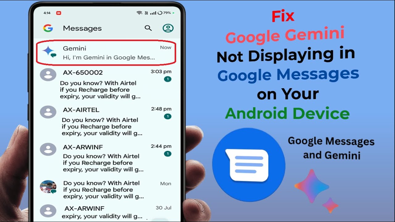 How to Fix Google Gemini isn’t Showing in Google Message on Android ...