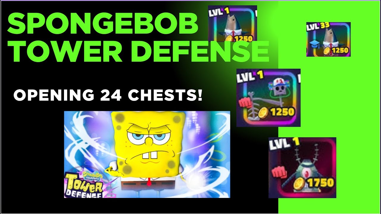 Opening 24 chests in SpongeBob Tower Defense! - YouTube