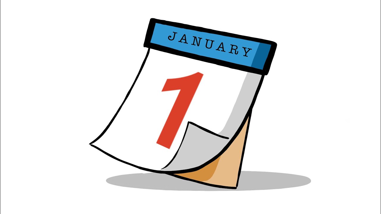 How to Draw A NEW YEAR CALENDAR - YouTube