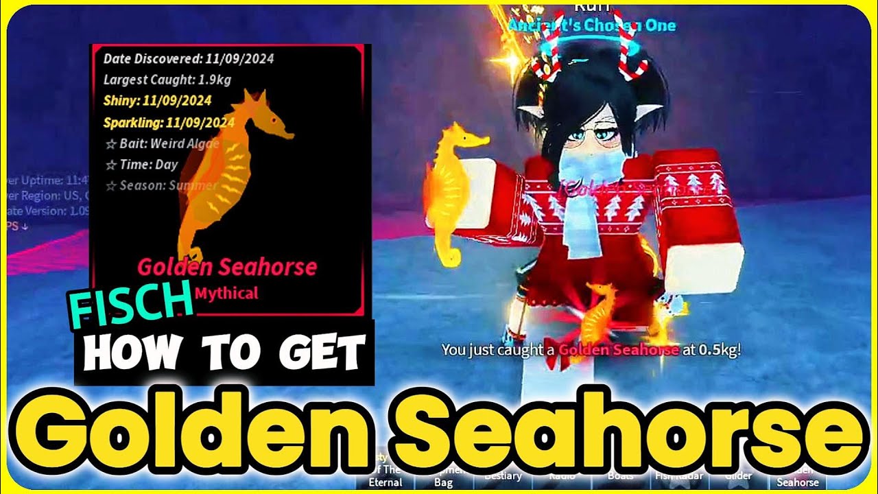 How To Catch the Golden Seahorse in Fisch - EASY Guide - YouTube