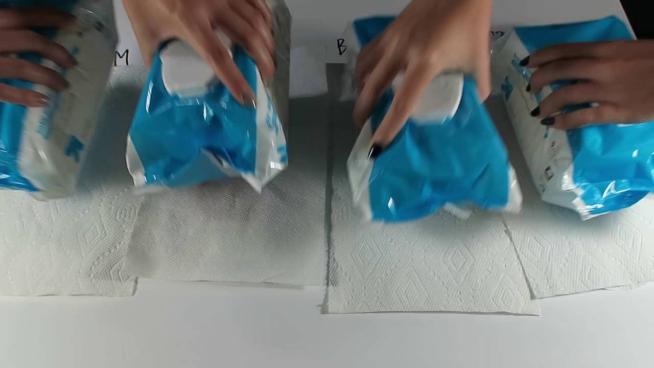Pad absorbency test - YouTube