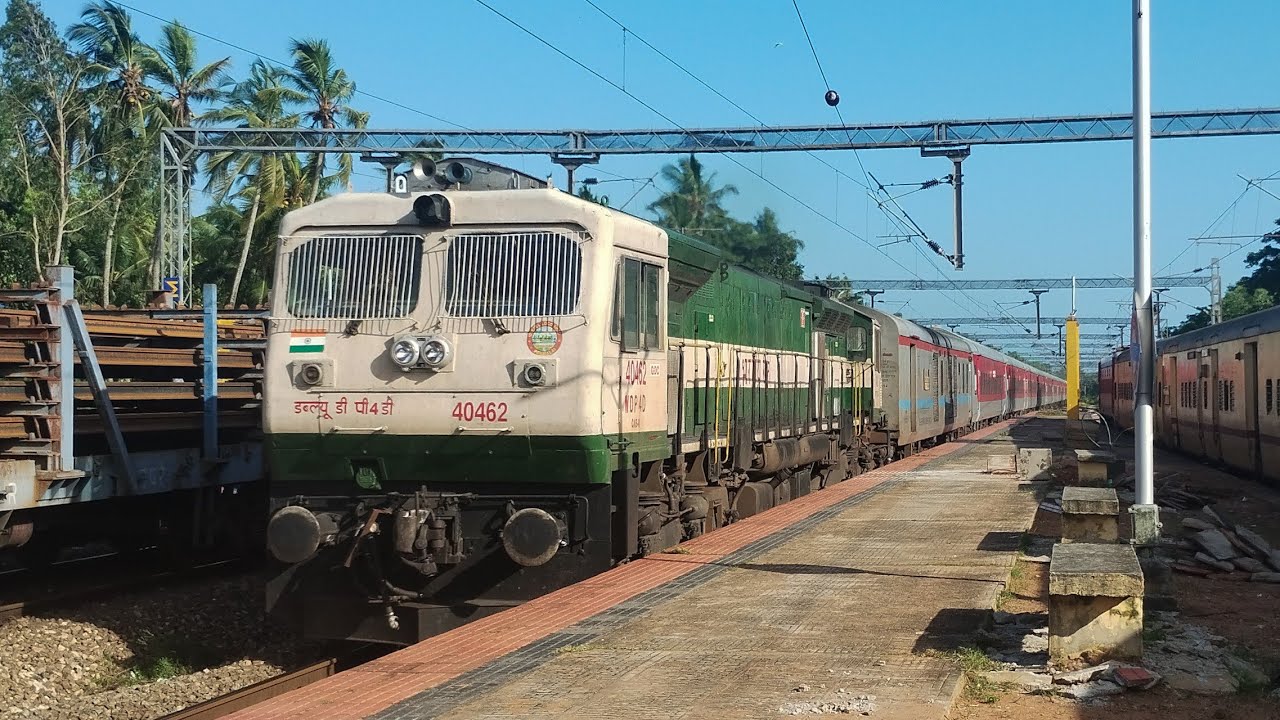 Goc wdp4d with 06036 kochuveli-Tambaram Ac express skipping kazhakootam ...