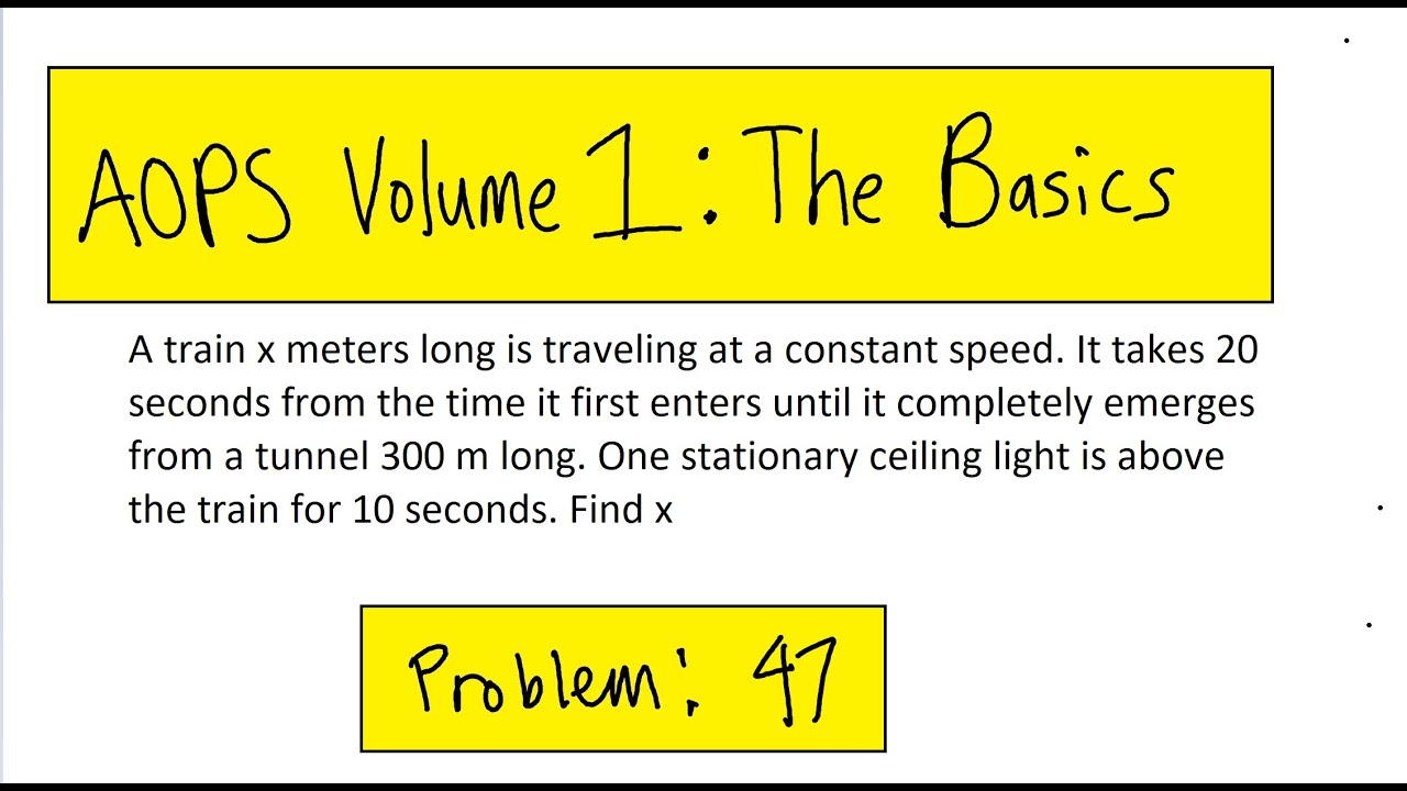 AOPS Volume 1, The Basics, Problem 47 - YouTube