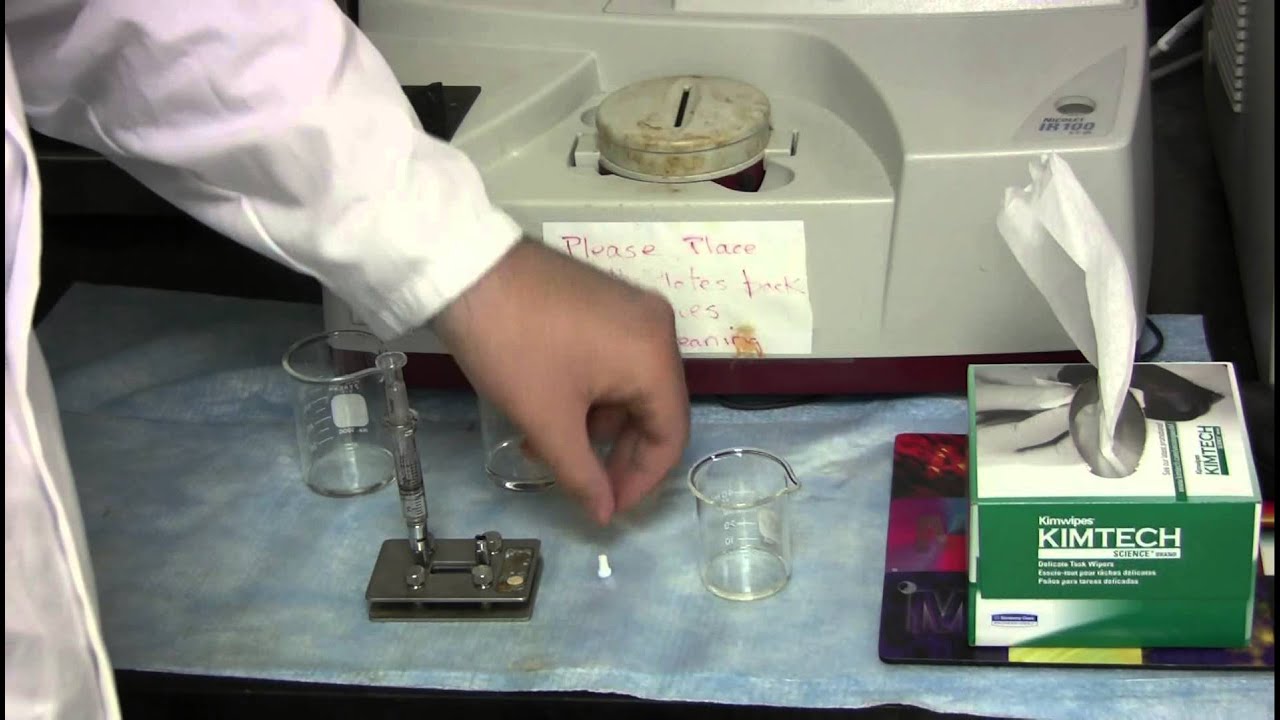 Infrared Spectroscopy (Thermo Scientific Nicolet IR100 FT-IR ...