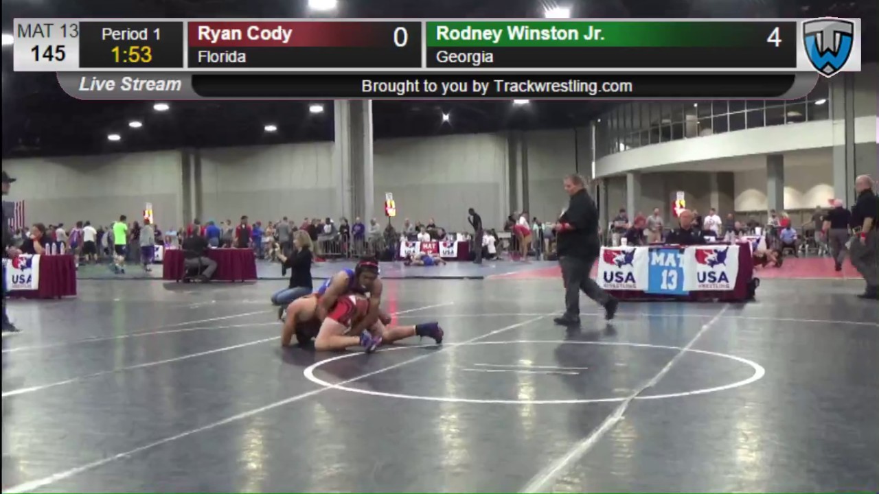2212 Cadet Men 145 Ryan Cody Florida vs Rodney Winston Jr Georgia ...