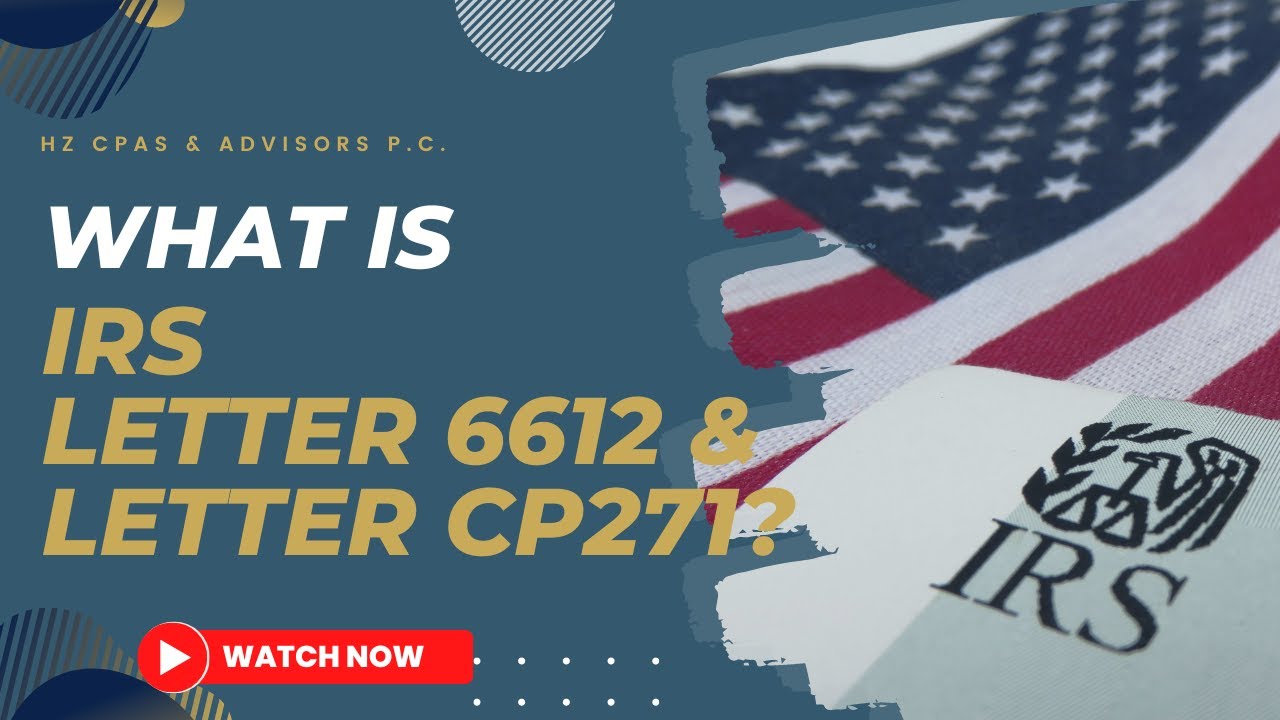 What is IRS Letter 6612 & Letter CP271? Should You Respond? | ERTC ...