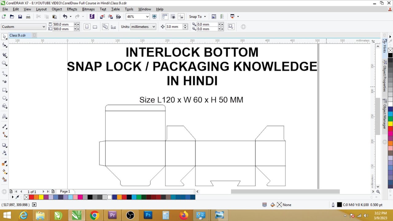 How to Make the Dieline of the INTERLOCK Bottom , Snap lock Bottom Box ...