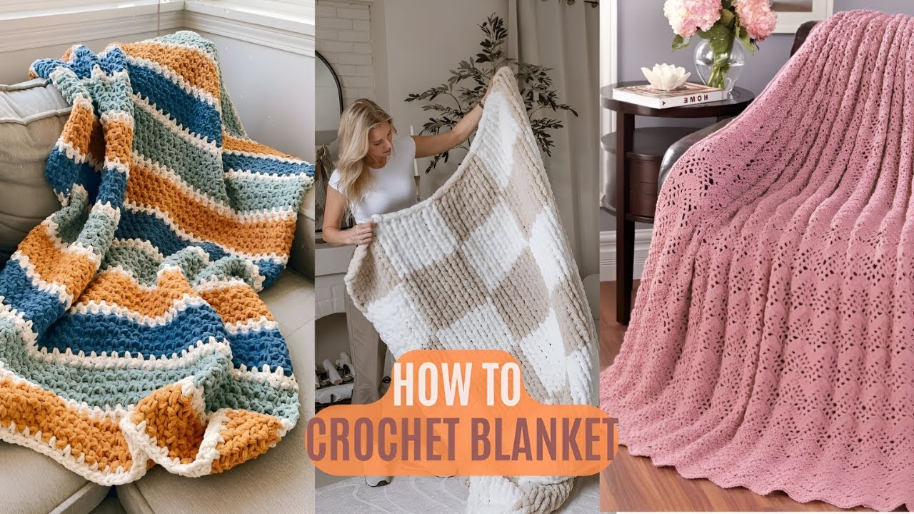 How to Crochet a Beautiful Blanket – Easy Crochet Blanket Tutorial ...