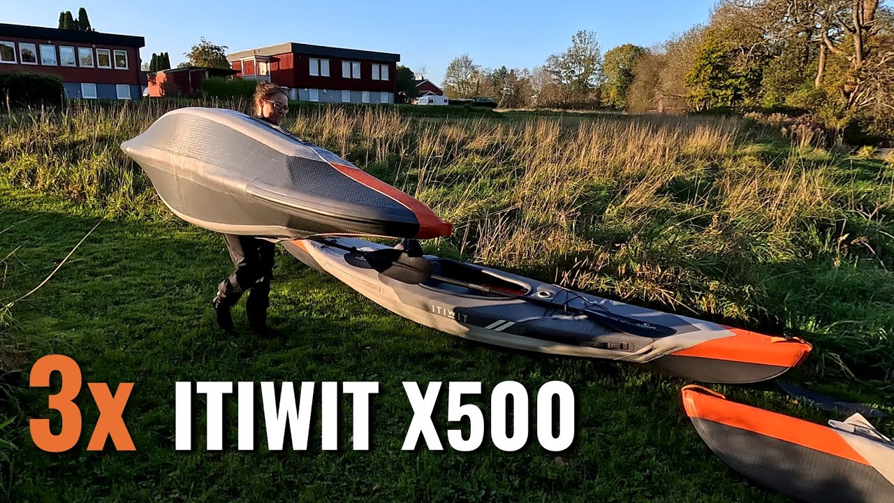 Backyard river paddling with 3 Itiwit X500 kayaks & first test of her ...
