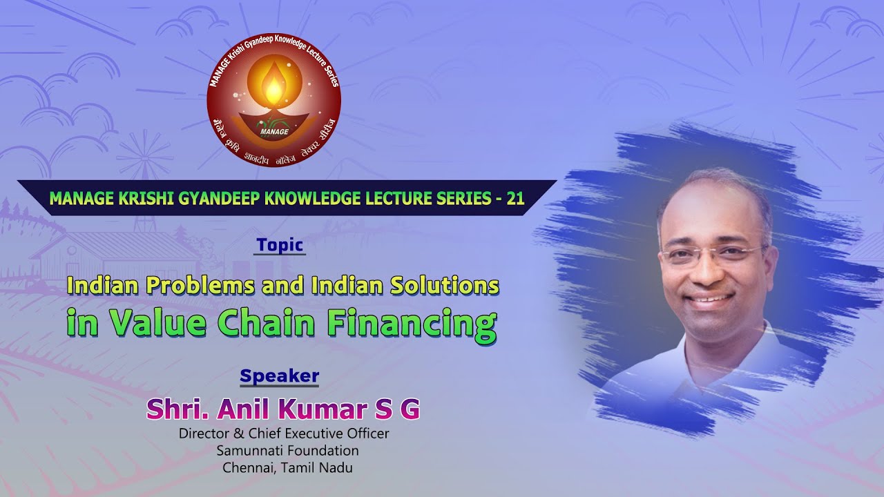 Krishi Gyandeep Lecture Series - 21, Indian Problems and Indian ...