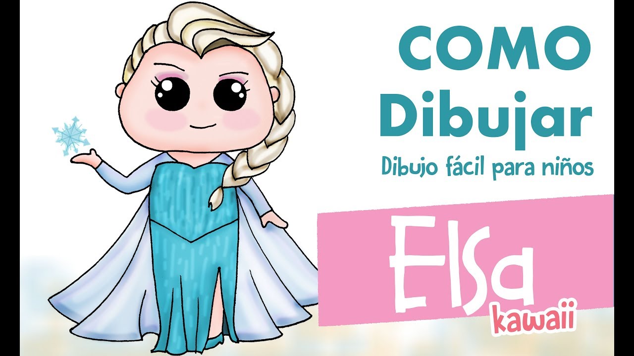 Como dibujar Elsa kawaii / How to draw Elsa Frozen - YouTube