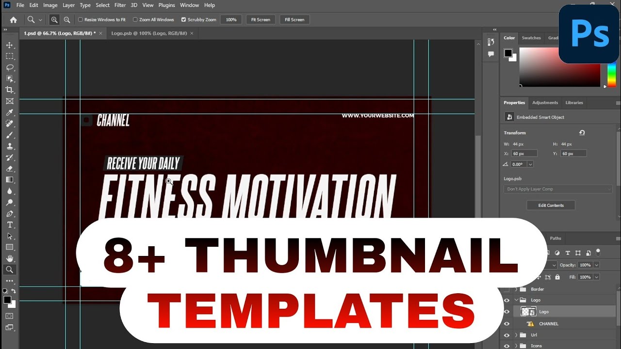 thumbnails for fitness channel |Bulk GFX| - YouTube