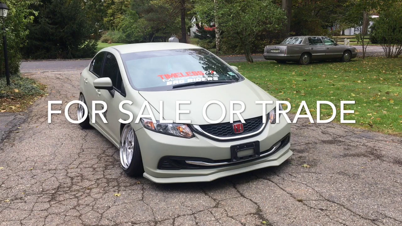 2014 bagged, stanced, Honda Civic Show Car FOR SALE , 20k miles - YouTube