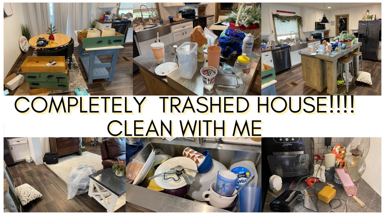 MY HOUSE WAS COMPLETELY TRASHED/ CLEAN WITH ME/ EXTREME CLEANING ...