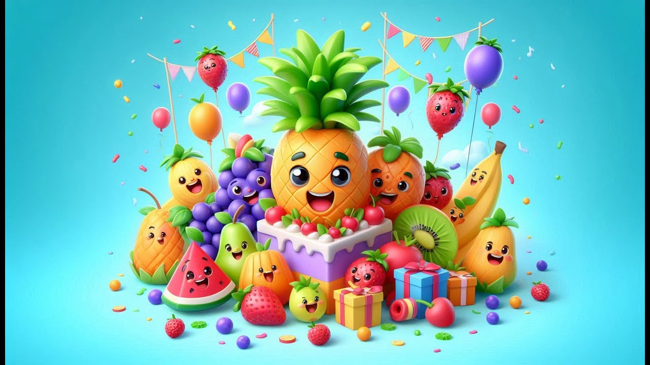 The Fruit Party! | Fun Fruit Names for Kids | Haider Kids - YouTube