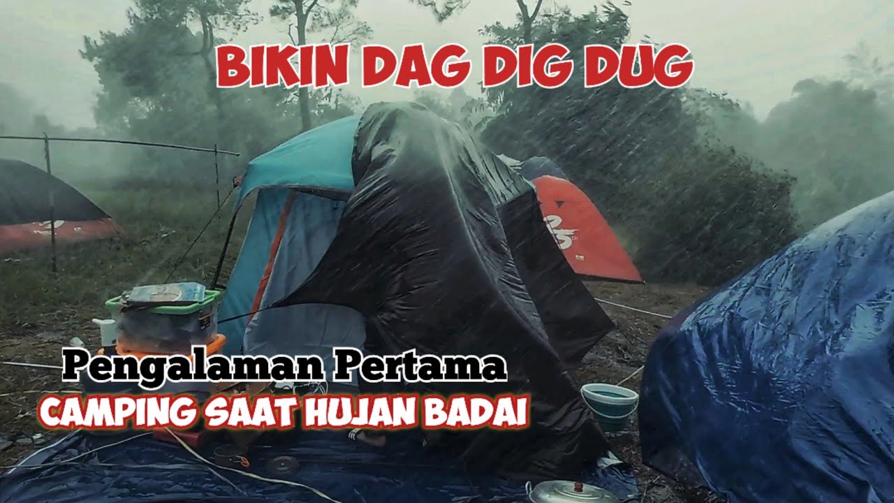 Camping Saat Hujan Badai Bikin Dag Dig Dug | Bukit Gajah Cijeruk ...