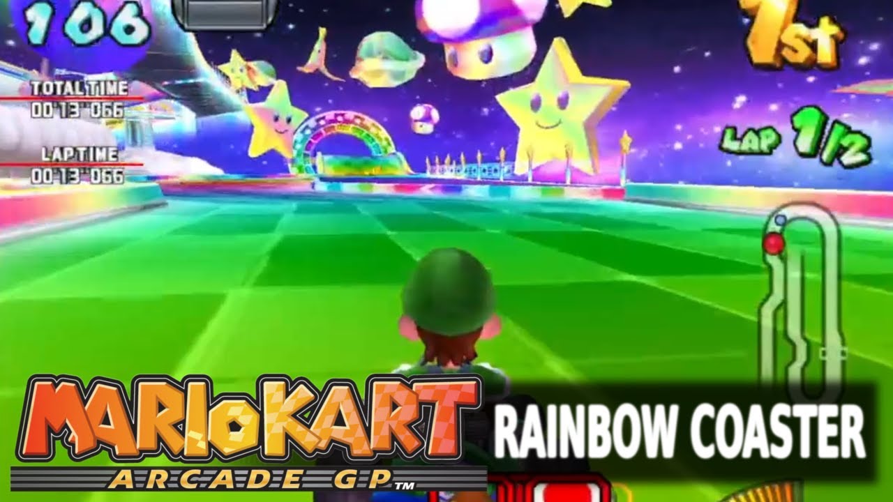 Rainbow Cup - Round 1 - Rainbow Coaster | Mario Kart Arcade GP | Ep. 26 ...