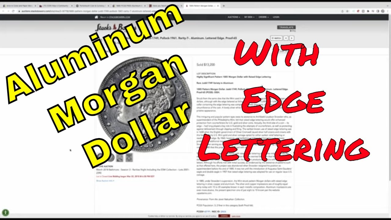 Aluminum Morgan Dollar With Edge Lettering Worth $250,000! - YouTube