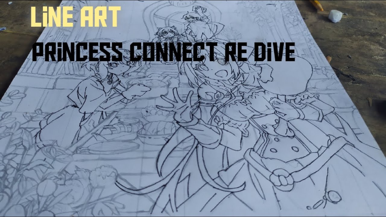 Drawing pecorine, karyl, kokoro princess connect re dive full ...