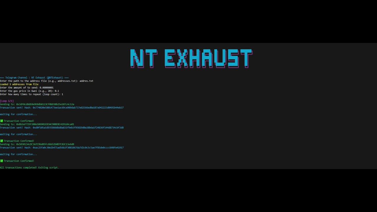 SCRIPT MULTI TX ALL CHAIN BY NTExhaust - YouTube