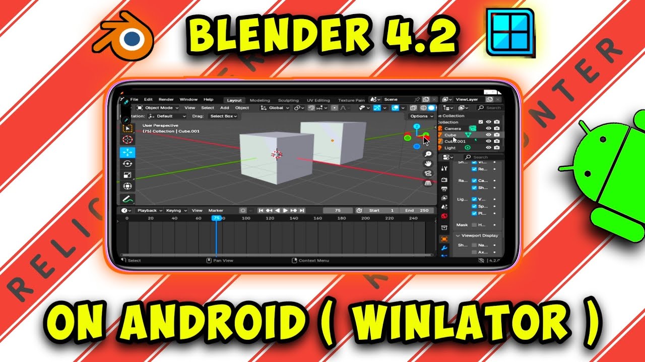 Run Blender 4.2 on Android Step By Step Tutorial Winlator - YouTube