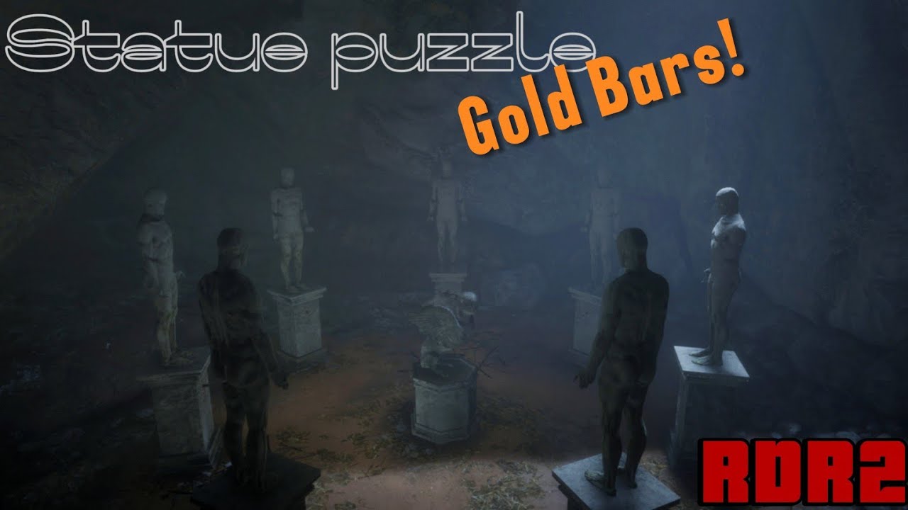 Gold bar statue puzzle RDR2 - YouTube