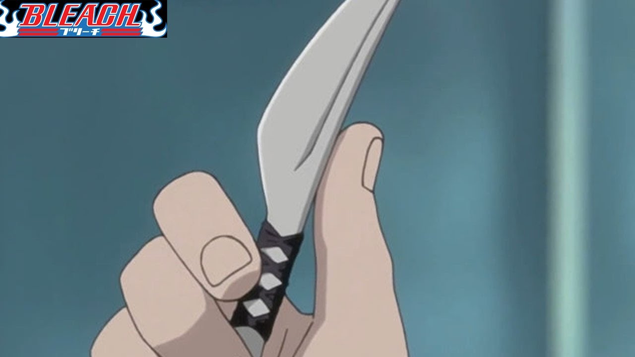 Hanataro from Squad 4 uses his Zanpakuto Hisagomaru in order to defeat ...