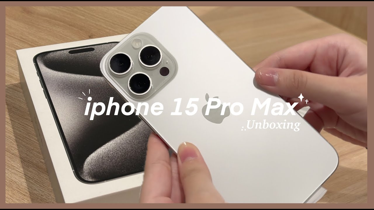 iPhone 15 Pro Max unboxing with camera test + ASMR 📦 - YouTube