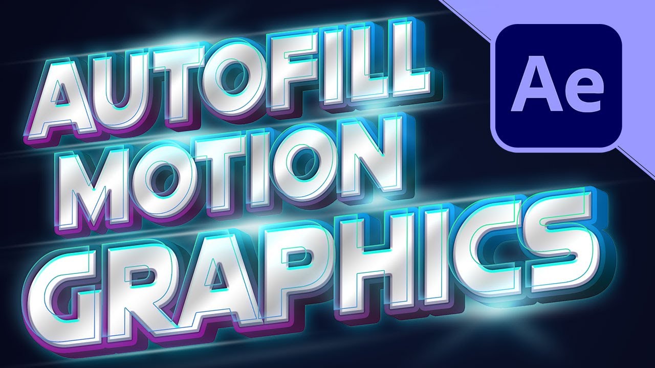 After effects tutorial logo-text motion graphics By autofill Plugin ...