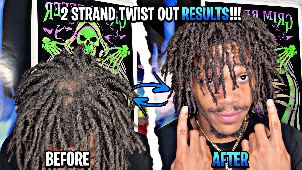 TWO STRAND TWIST OUT RESULTS *W/ DREADS* - YouTube