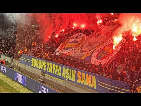 Fenerbahçe fans away at Midtjylland (30.01.2025)
