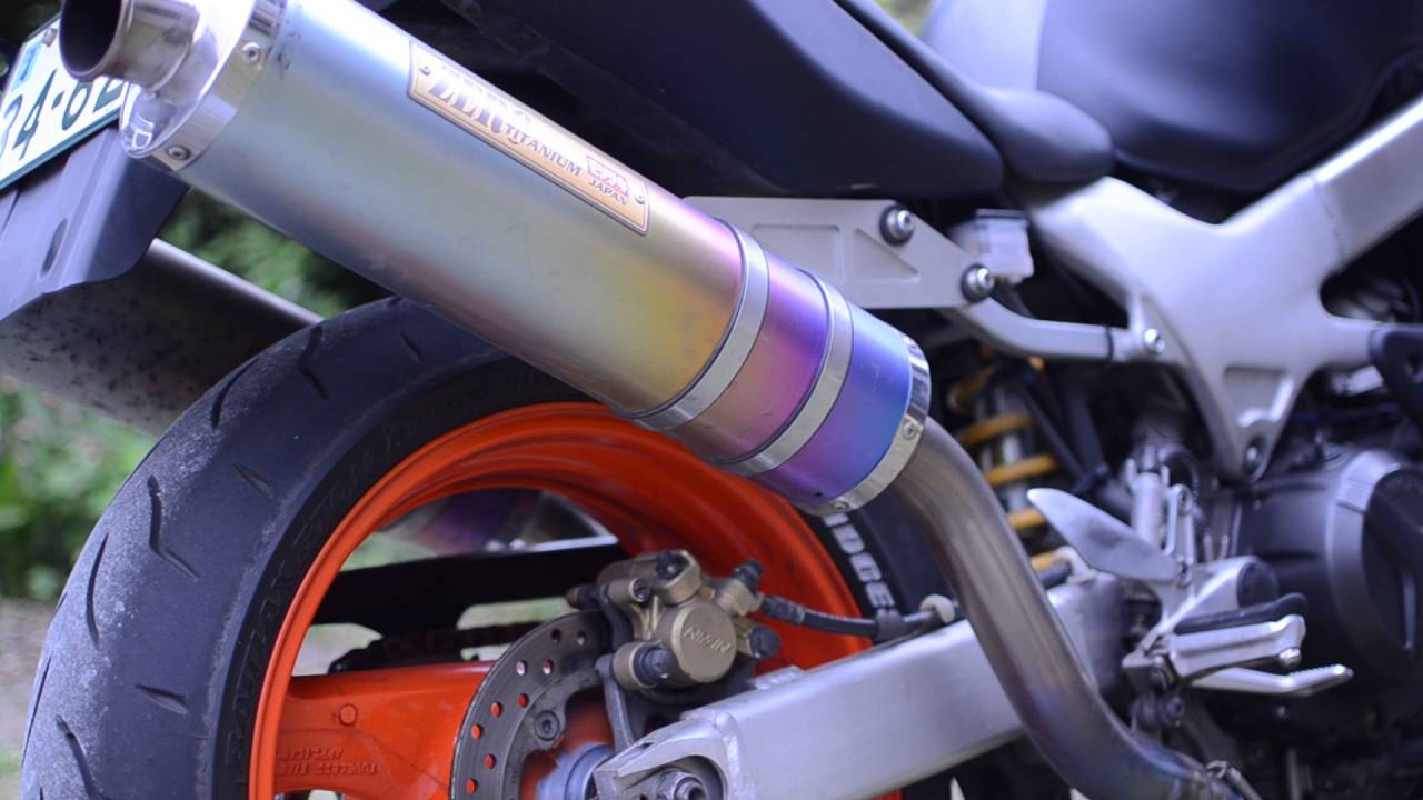 HONDA VTR1000F MORIWAKI ZERO TITAN Exhaust Sound - YouTube
