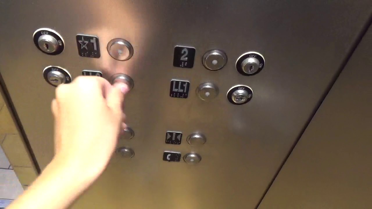 Rundown Shindler300a hydraulic elevator @ the green garage elevator-The ...