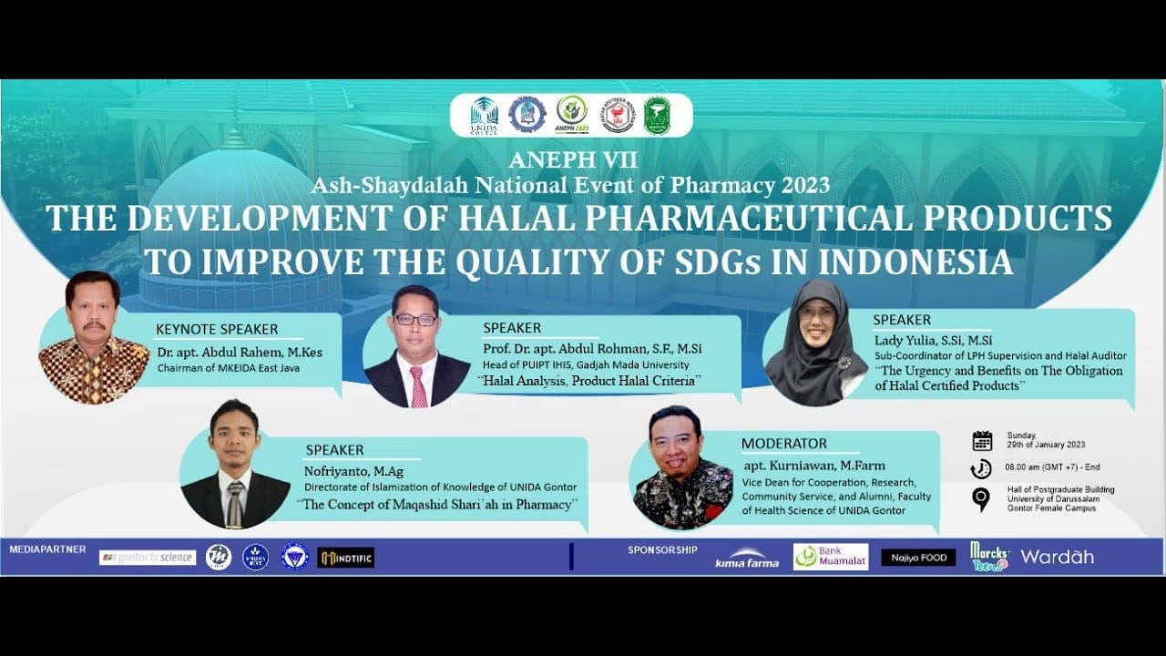 WEBINAR - DEVELOPMENT OF HALAL PHARMACEUTICAL PRODUCTS TO IMPROVE THE ...