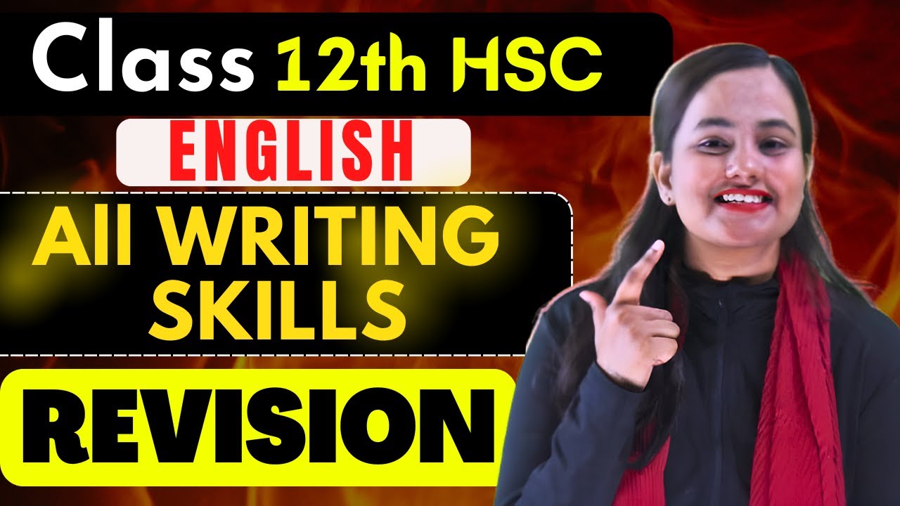 ENGLISH FINAL REVISION |Writing Skills| Class 12th HSC Boards ...