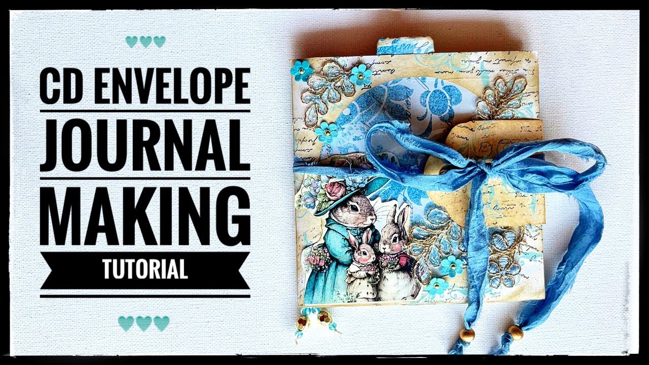 Journal Making - CD Envelope Junk Journal - Tutorial - YouTube