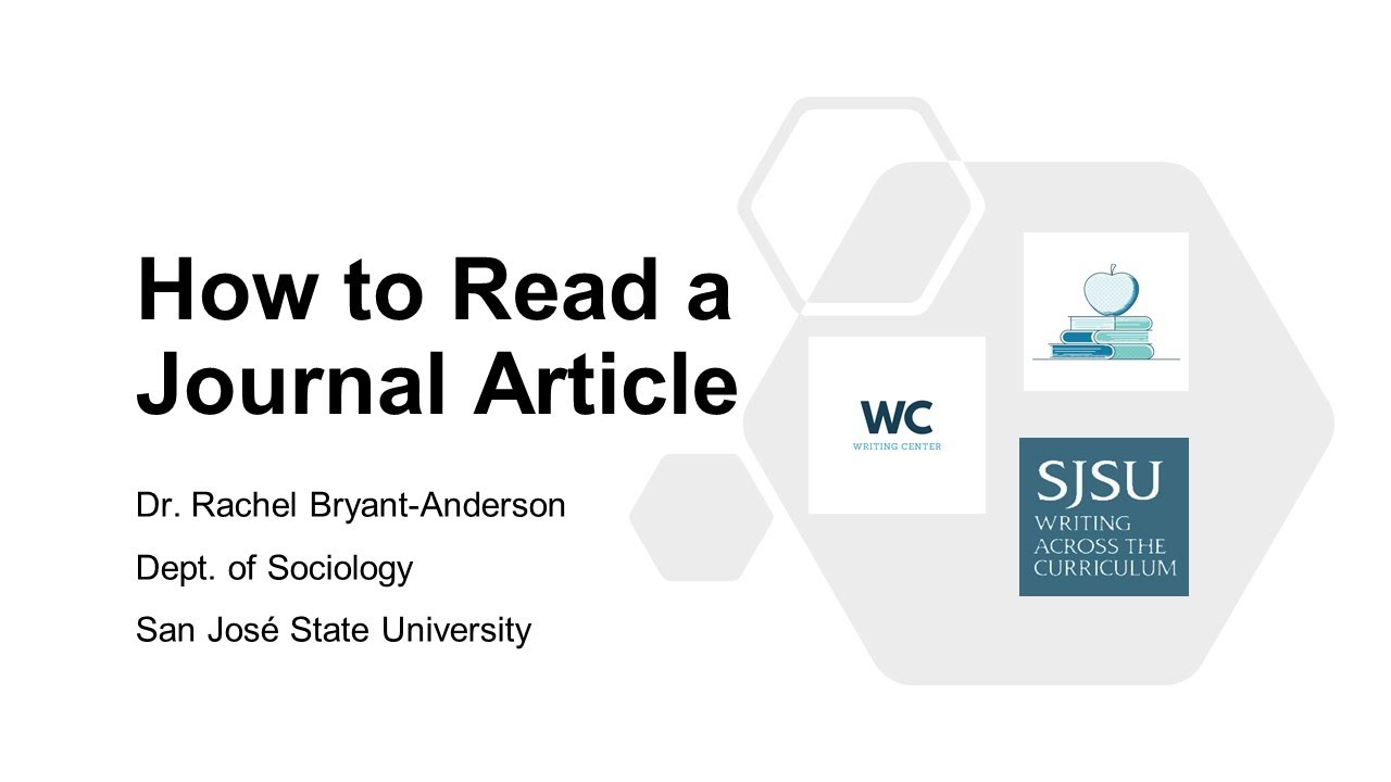 How to Read a Sociology Journal Article - YouTube