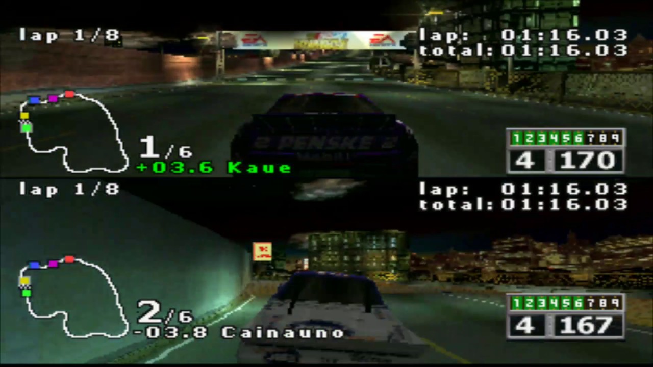 Nascar Rumble Multiplayer (Night Flight) [Pro] {Standard} ePSXe - YouTube
