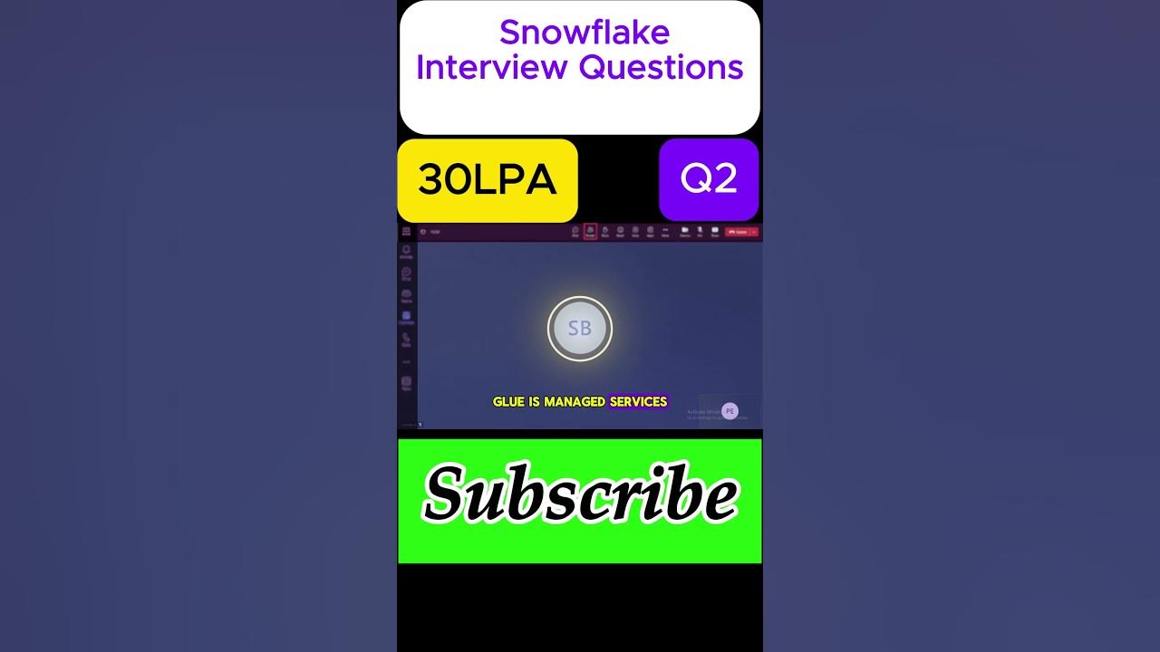 Snowflake Interview Questions and Answers | Data Engineer | Athena | Glue | SQL | Q2 - YouTube