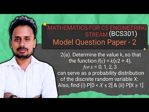 BCS301 Module 1 | Probability Distribution & Determination of k | Model ...