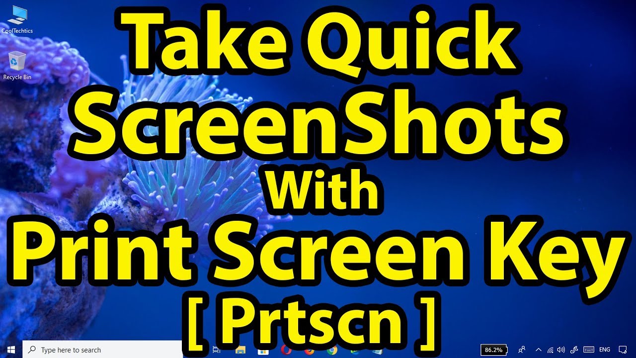 How to Take Quick ScreenShots with "Print Screen"(Prtscn) Key Using ...