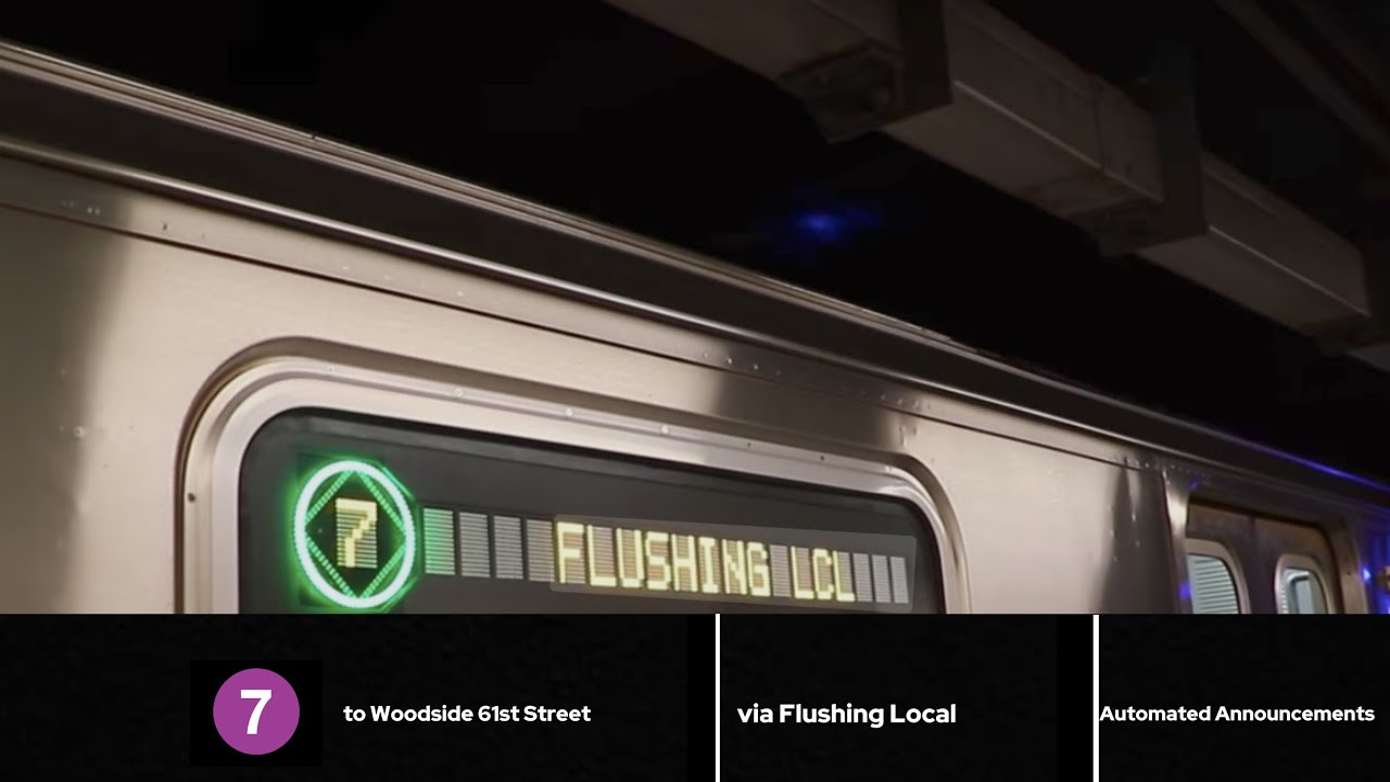 7 train to Woodside 61st Street Automated Announcements - YouTube
