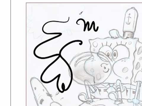 SpongeBob Adobe Illustrator Inking Tutorial #3 Brushes - YouTube