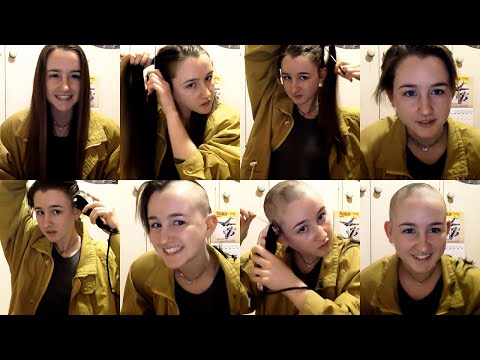 Young Brunette Long Hair Chopped Off and Shaved Bald (1080p Remaster)