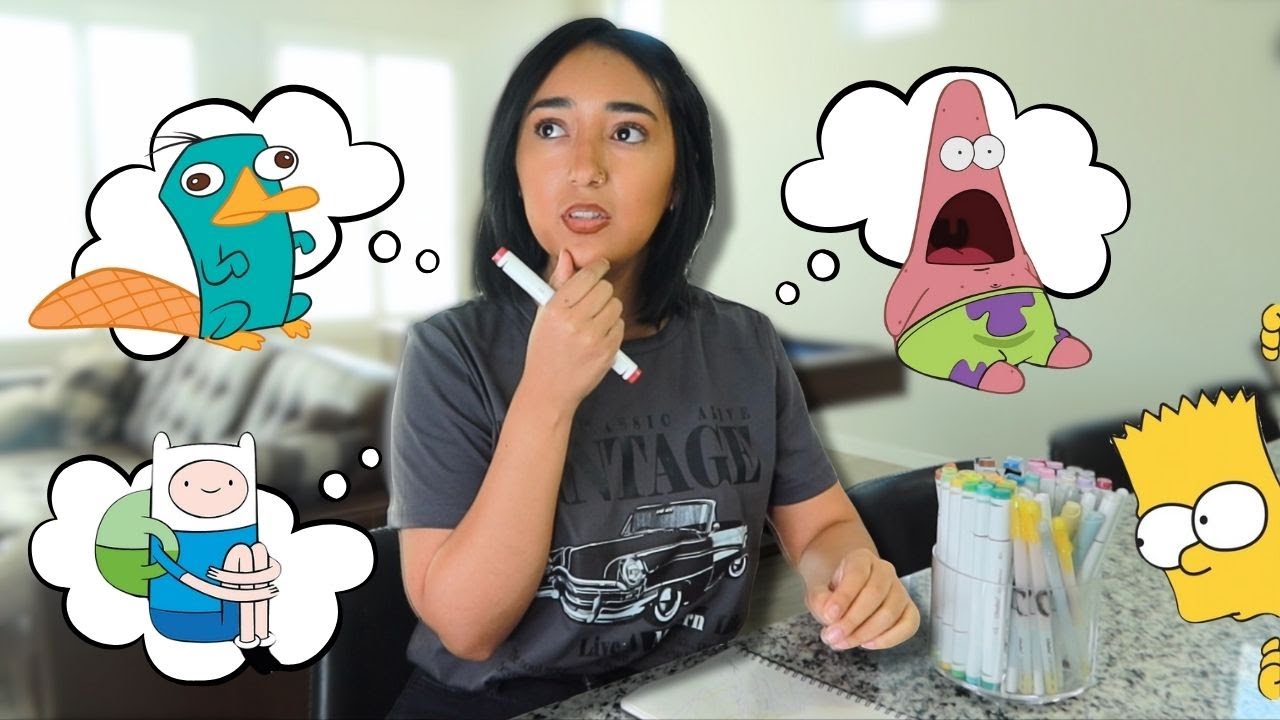 drawing iconic cartoons from memory - YouTube