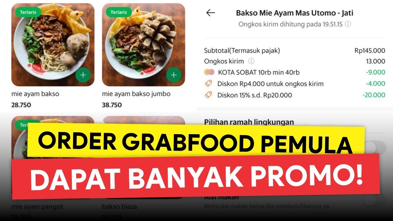 LANGSUNG DAPAT PROMO! Cara Order Grabfood untuk Pemula | Cara Pesan ...