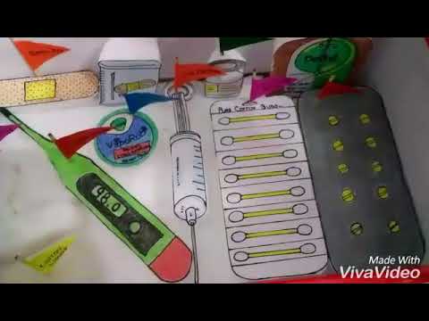 Model of First Aid Box for school project - YouTube