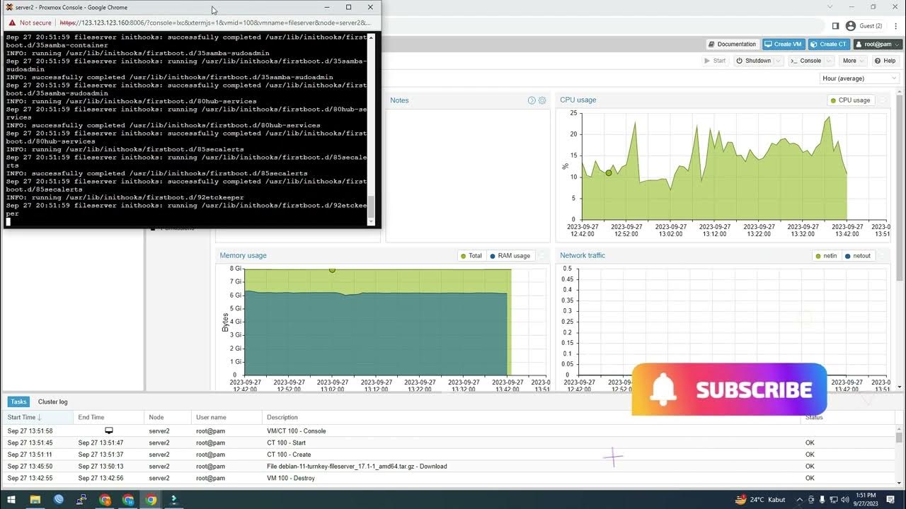Installing TurnKey File Server on proxmox - YouTube
