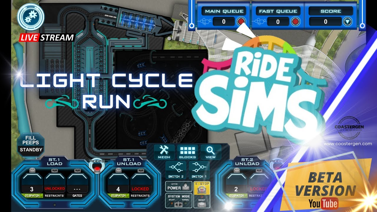 RIDE SIMS 2 - Unofficial - Lightcycle Run - BETA - YouTube